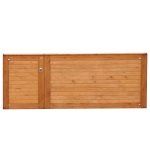 Flat Top Double T&G Horizontally Boarded, Offset Gates – Stockport Fencing